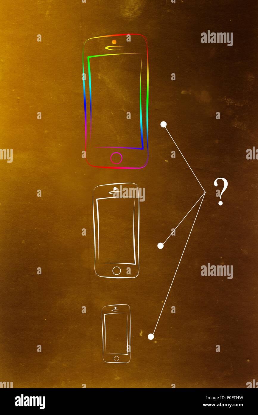 Modern smart phone isolation art design Stock Photo - Alamy