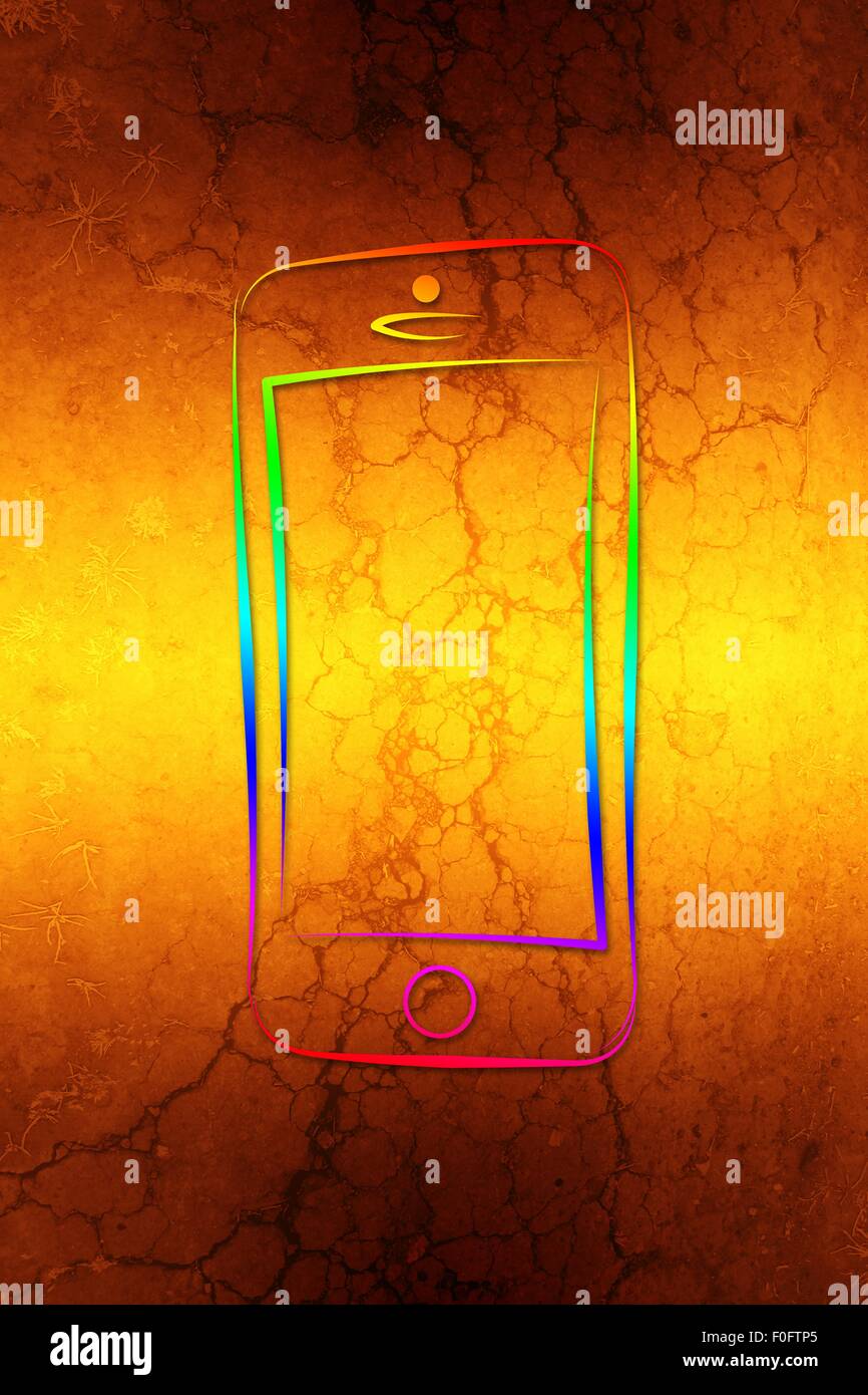Modern smart phone isolation art design Stock Photo - Alamy