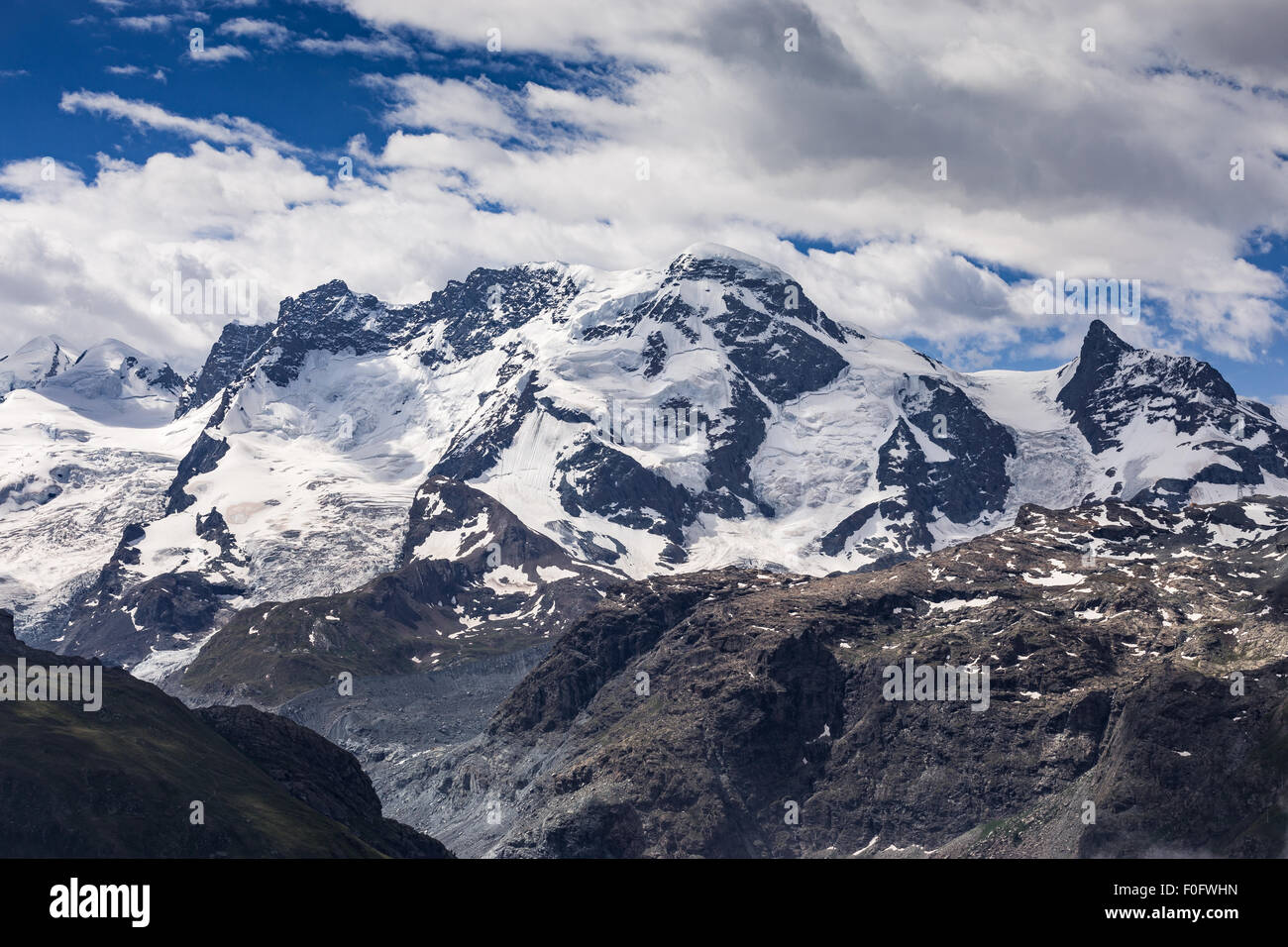 The Breithorn massif, Alps Stock Photo - Alamy