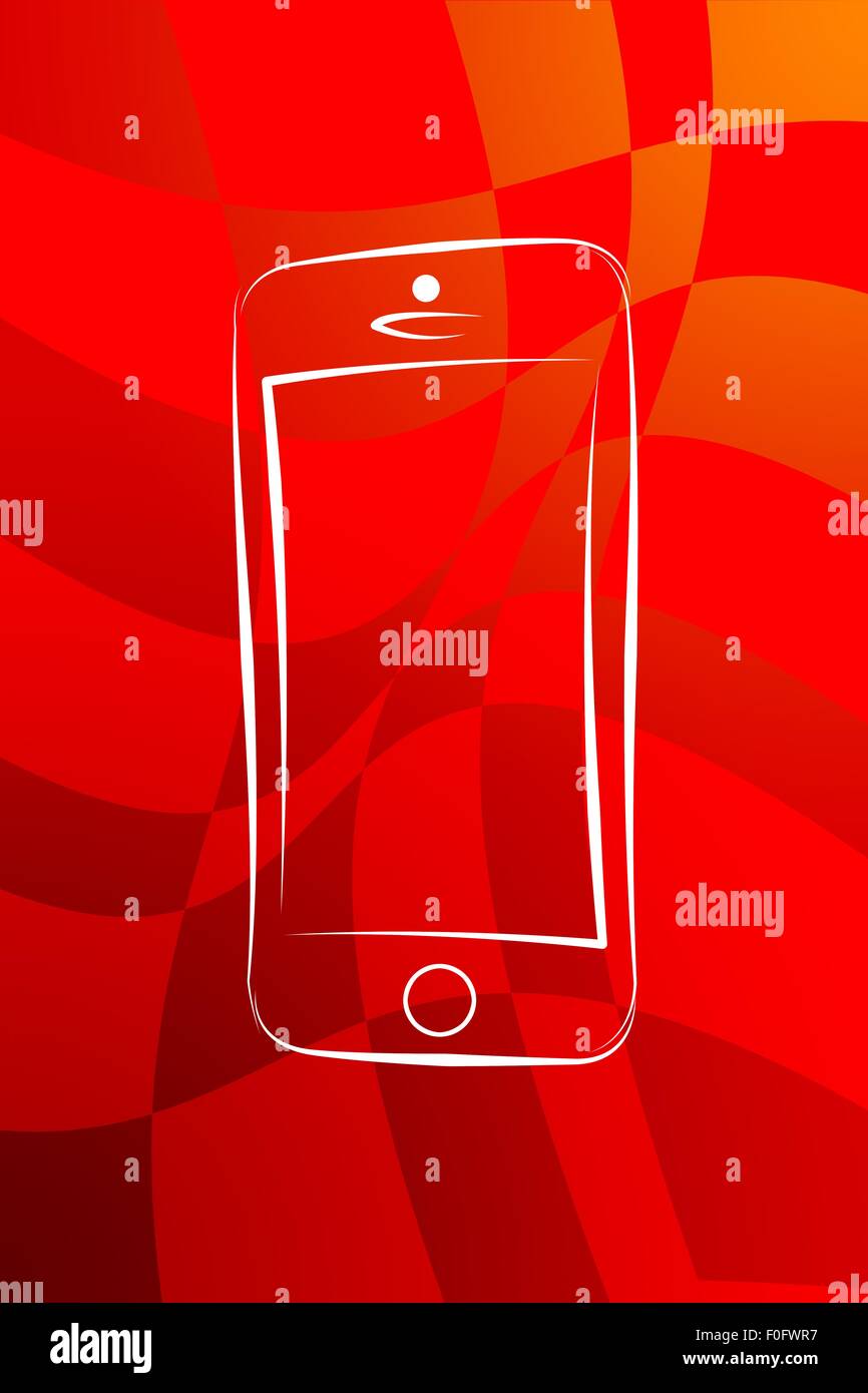 Modern smart phone isolation art design Stock Photo - Alamy
