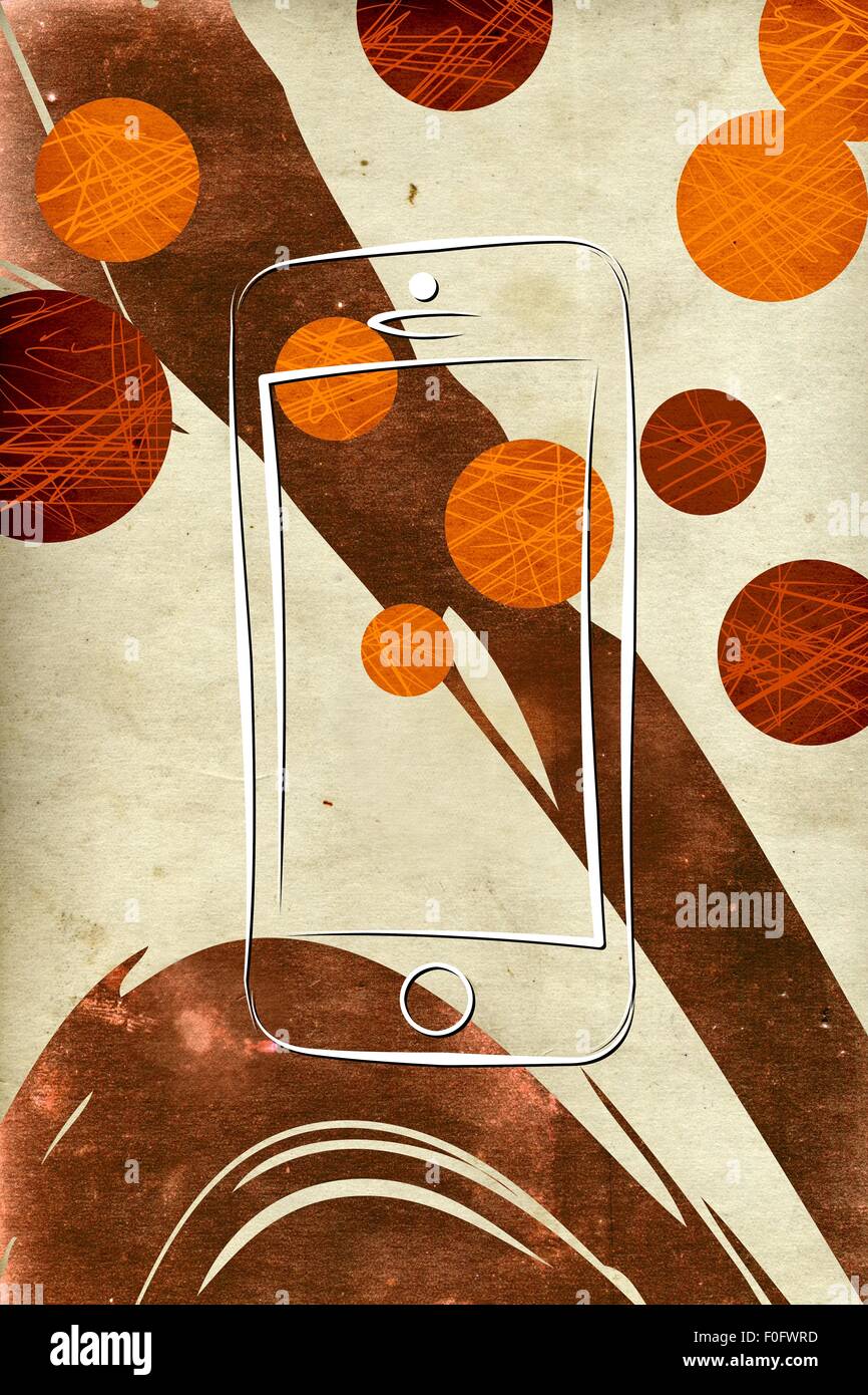 Modern smart phone isolation art design Stock Photo - Alamy