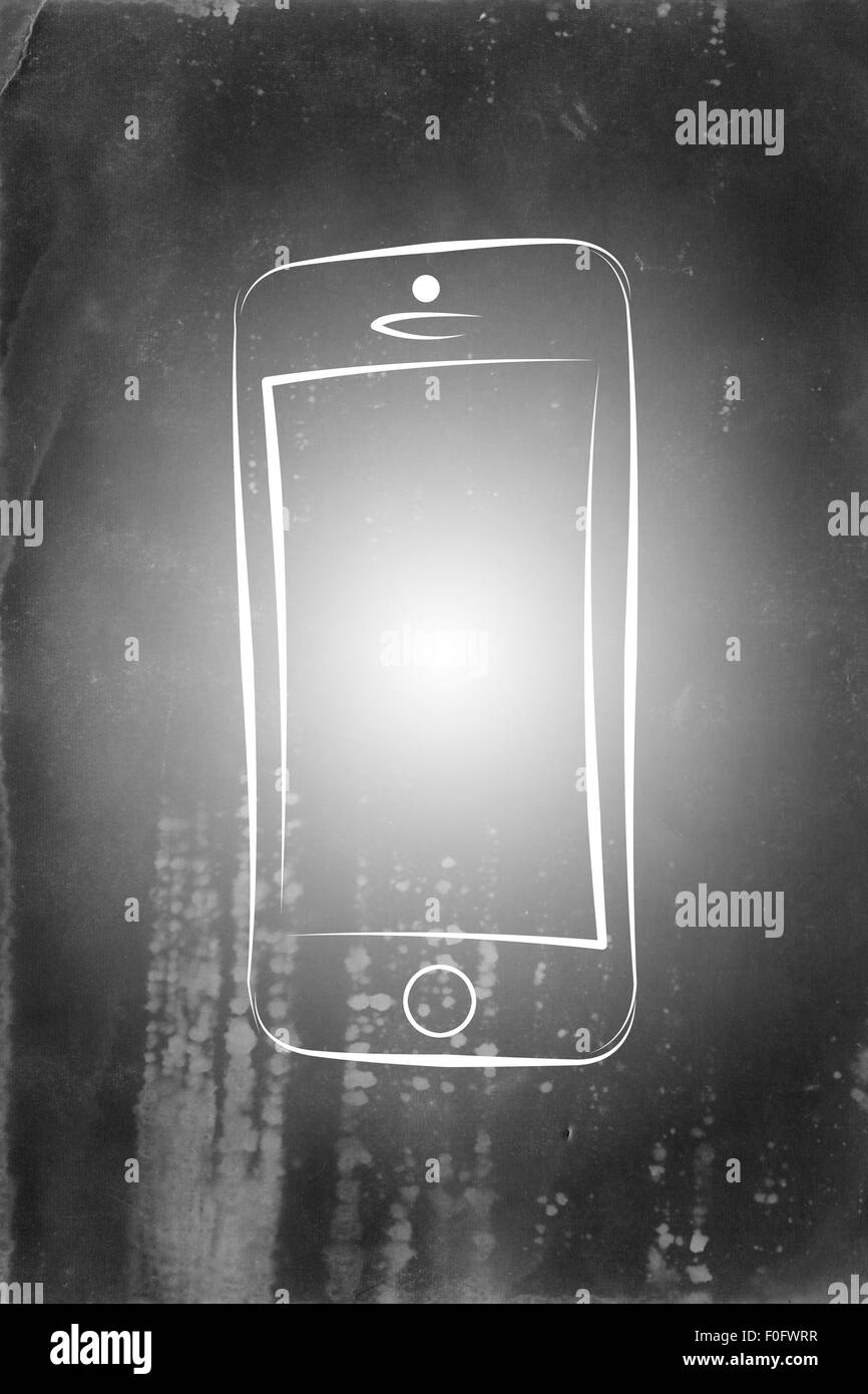 Modern smart phone isolation art design Stock Photo - Alamy