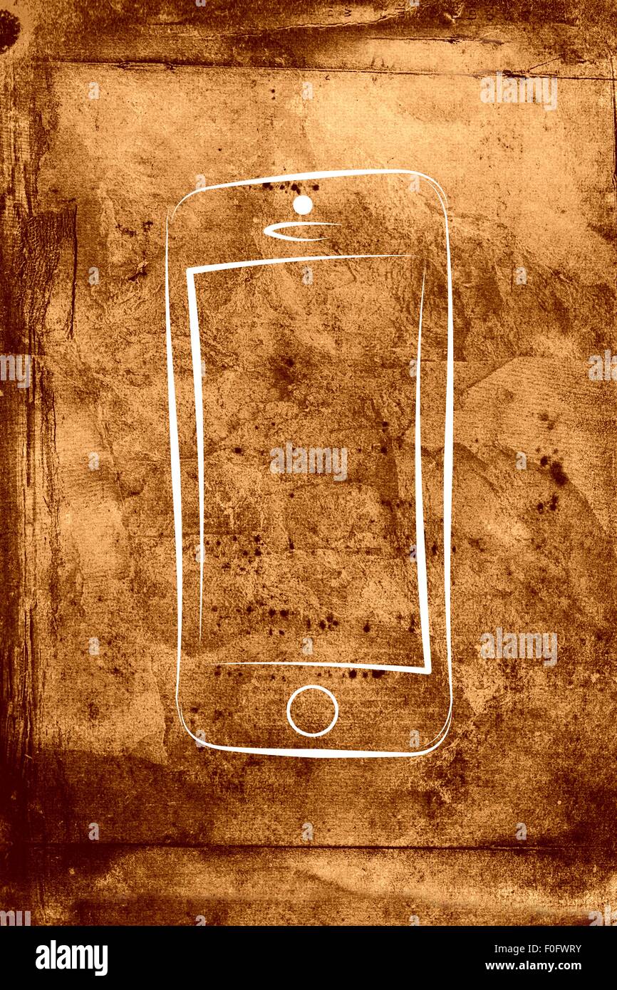 Modern smart phone isolation art design Stock Photo - Alamy