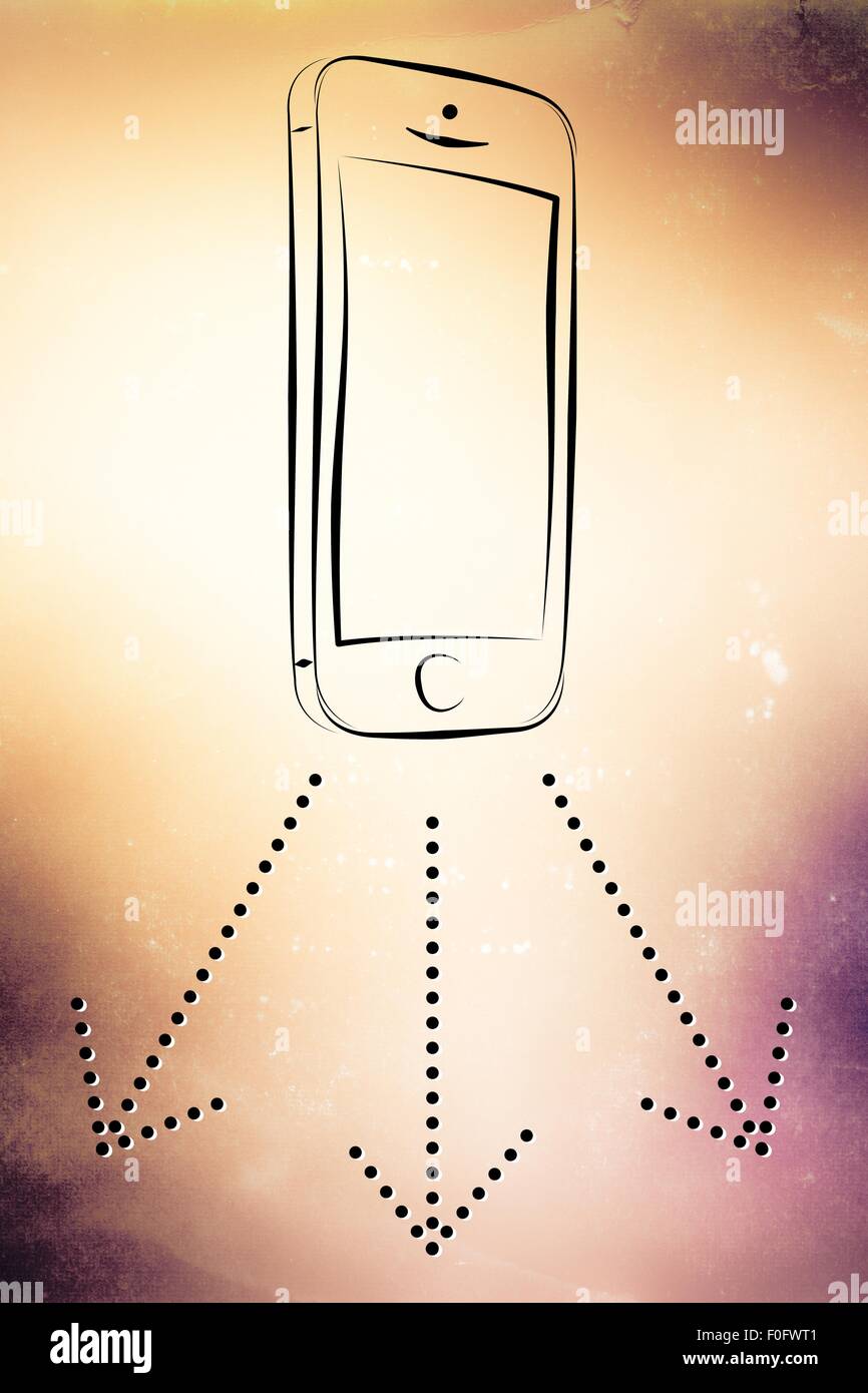 Modern smart phone isolation art design Stock Photo - Alamy