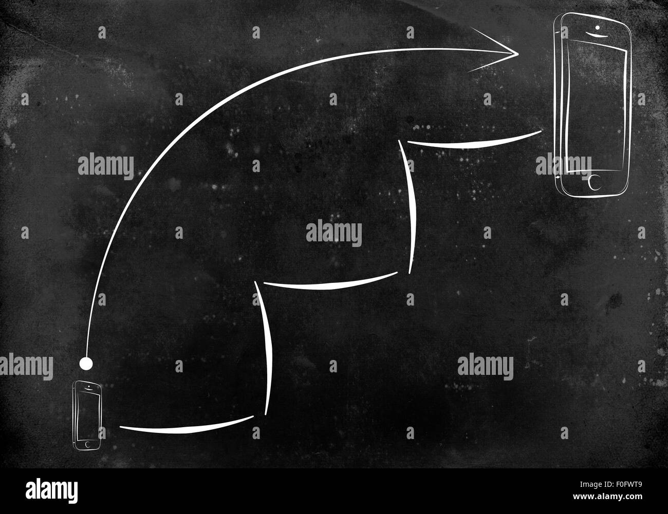 Modern smart phone isolation art design Stock Photo - Alamy