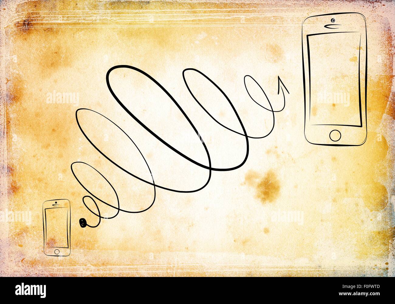 Modern smart phone isolation art design Stock Photo - Alamy