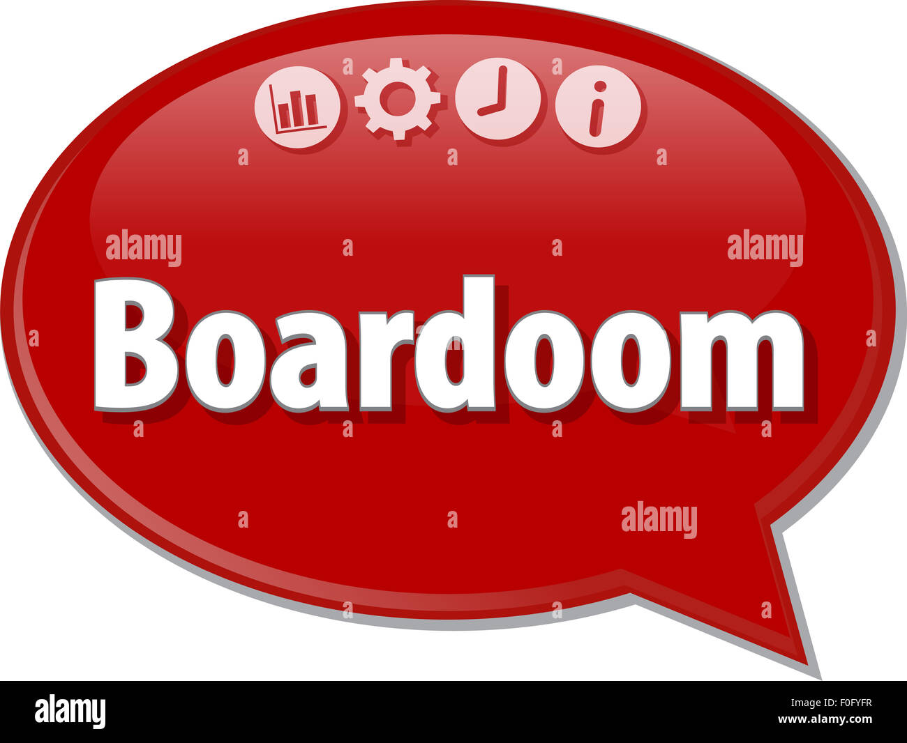 Speech bubble dialog illustration of business term saying Boardroom ...