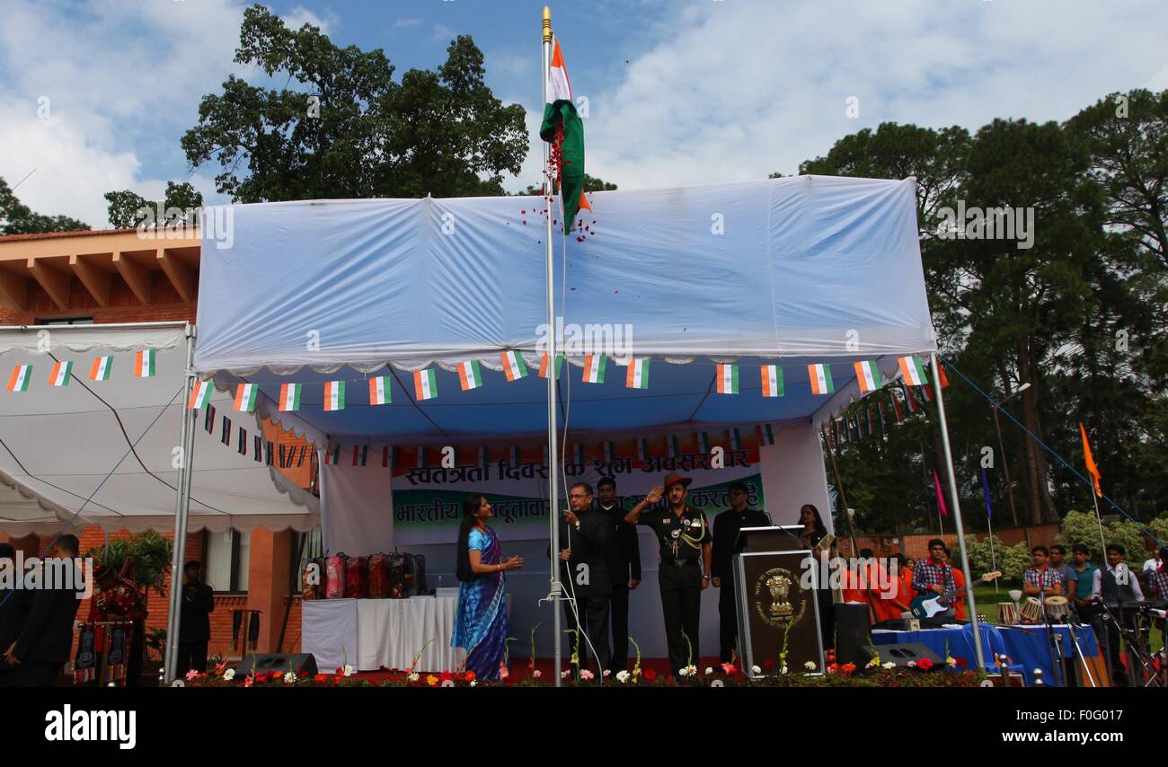 Kathmandu, Nepal. 15th Aug, 2015. Ambassador of India to Nepal Ranjit ...