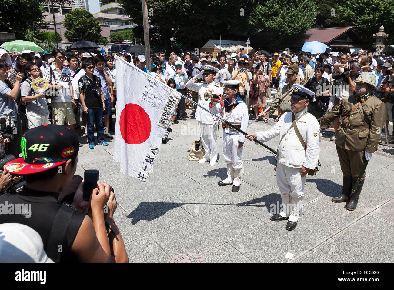 Tokyo, Japan. 15th Aug, 2015. Japanese nationalists dressed in Second ...