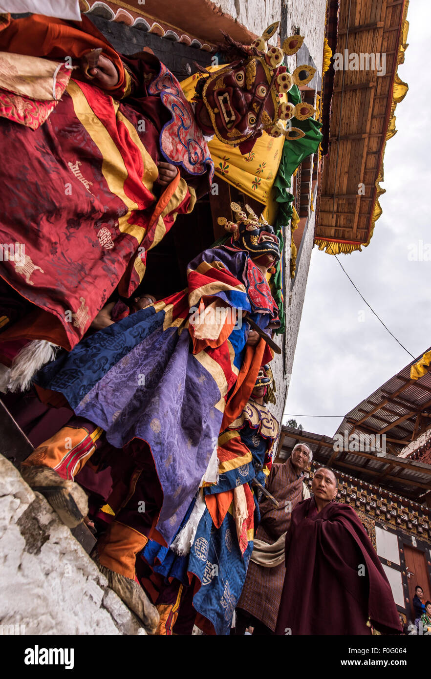 Dance of terrifying deities (Tungam) about to start Paro religious ...