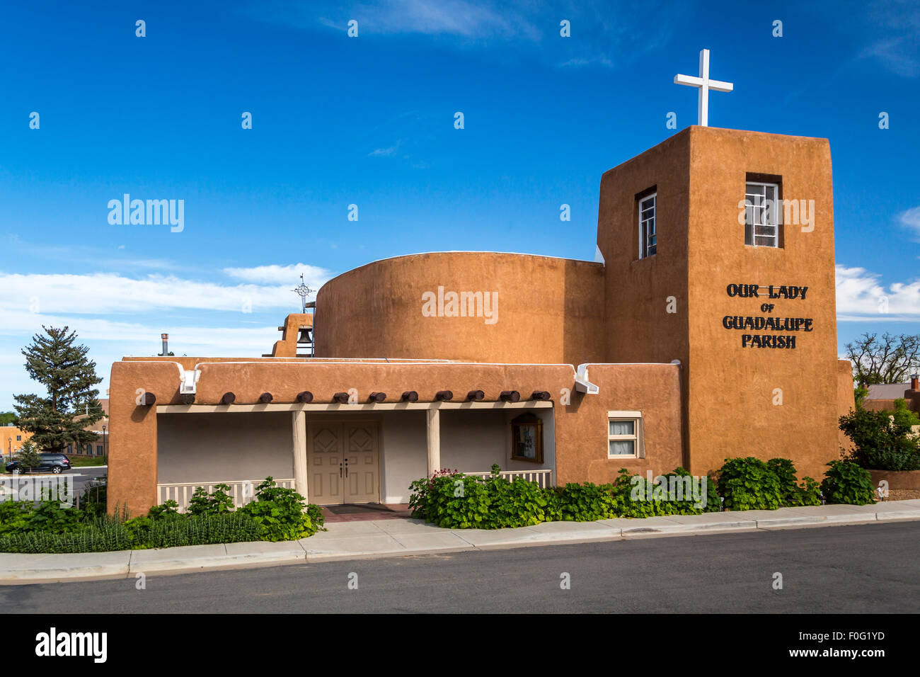 The Our Lady of Guadelupe Parish church in Taos, New Mexico, USA Stock ...