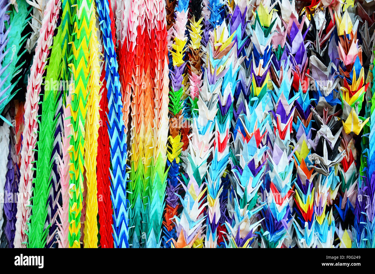 Traditional Japanese Thousand origami cranes for japan called Senbazuru ...