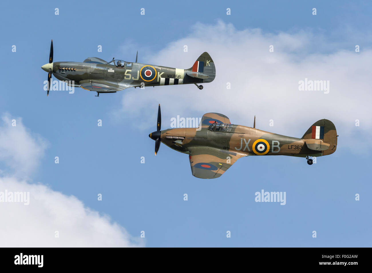 Hurricane formation with Spitfire Stock Photo - Alamy