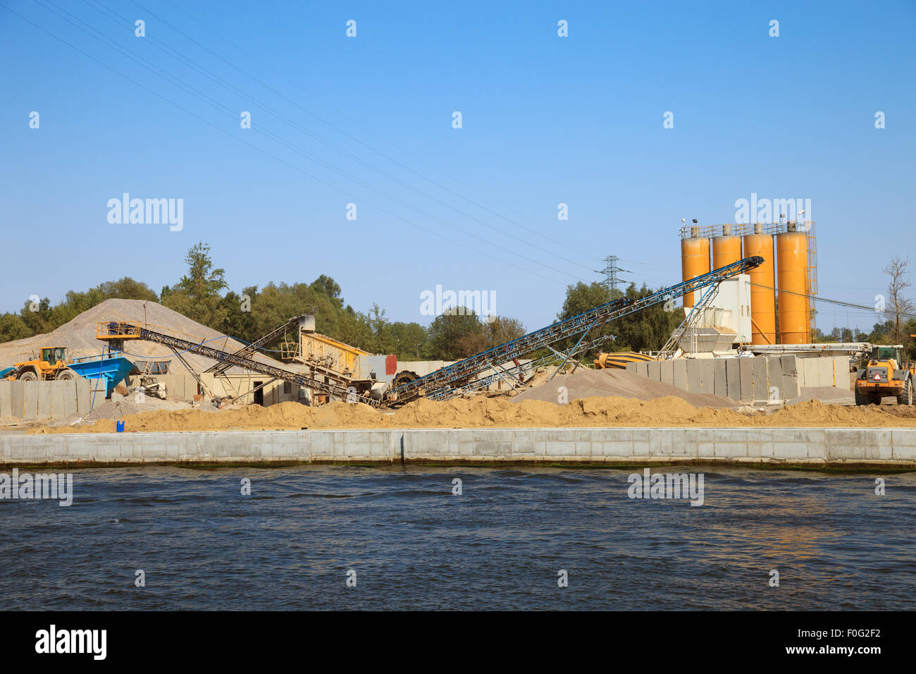 Construction work of new quay in port Stock Photo - Alamy