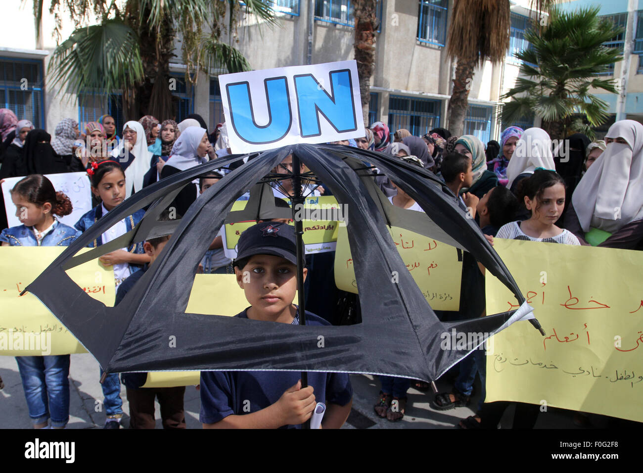 Rafah, Gaza Strip, Palestinian Territory. 15th Aug, 2015. Palestinian ...