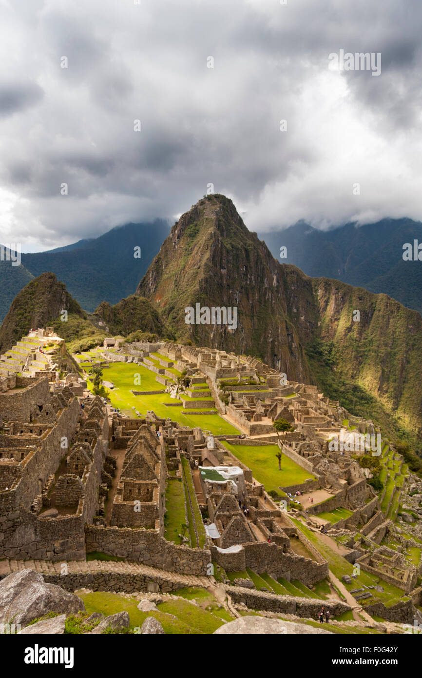 Machu Picchu, famous ancient Inca city above the Urubamba valley in ...