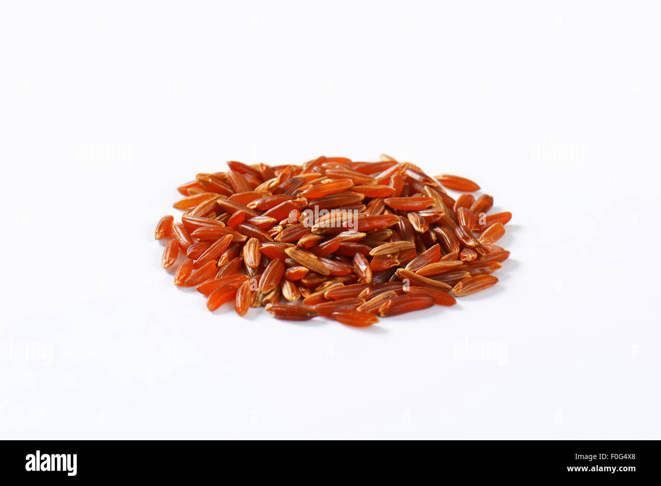Heap of Camargue red rice (Grown organically in the wetlands of ...