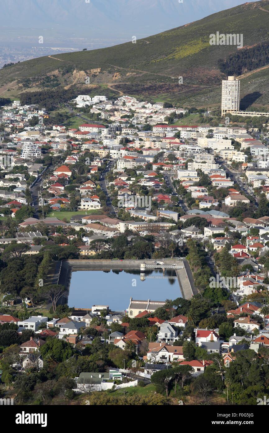 Molteno dam on the lower slopes of Table Mountain in the suburb of ...