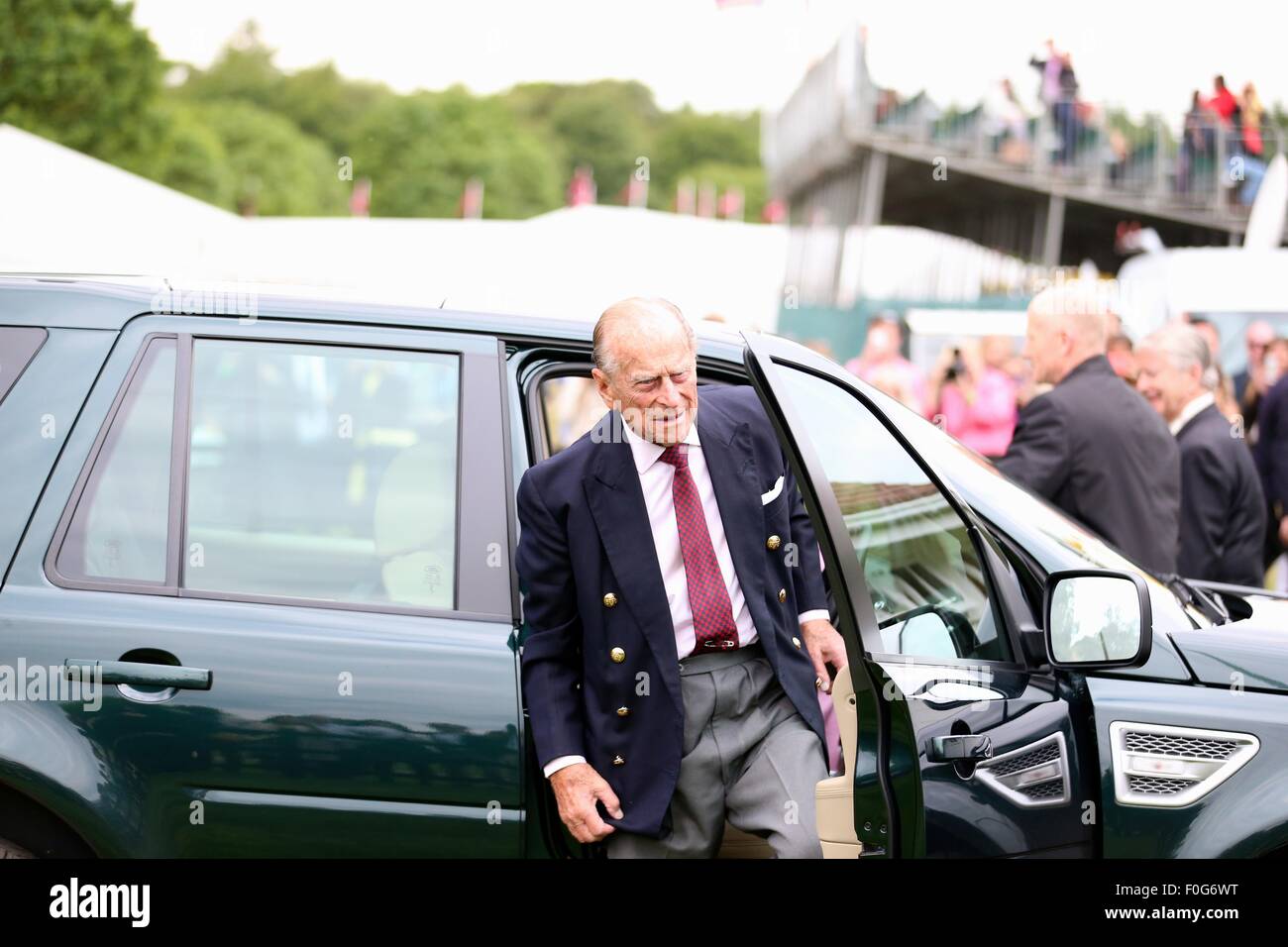 Prince Philip drives The Queen to The Cartier Queens Cup Polo Finals at ...