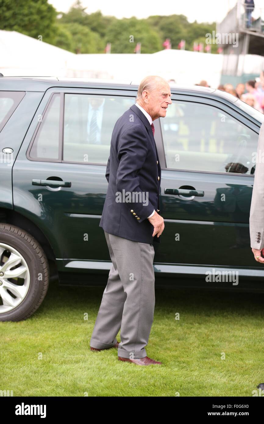 Prince Philip drives The Queen to The Cartier Queens Cup Polo Finals at ...
