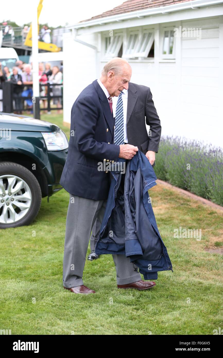 Prince Philip drives The Queen to The Cartier Queens Cup Polo Finals at ...