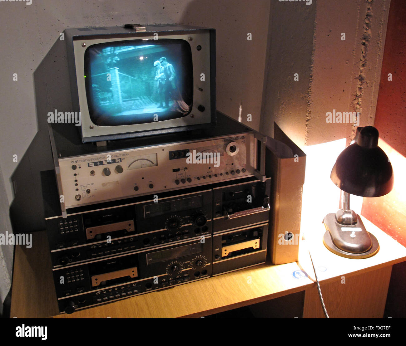 DDR era Stasi surveillance and monitoring equipment with CRT security ...