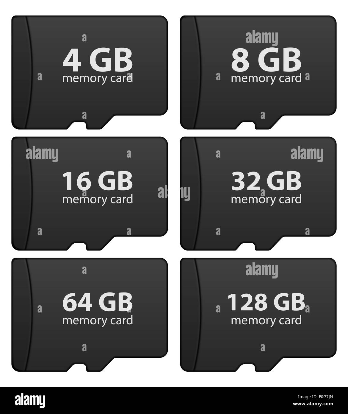 Memory card set on a white background. Vector illustration Stock Photo ...