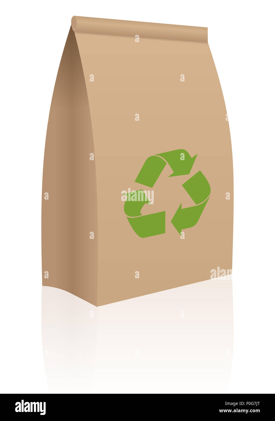 Recycle paper bag on a white background Stock Photo - Alamy