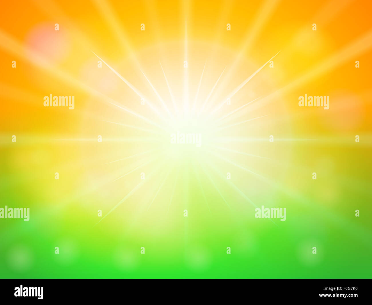 Orange green abstract spring background Stock Photo - Alamy