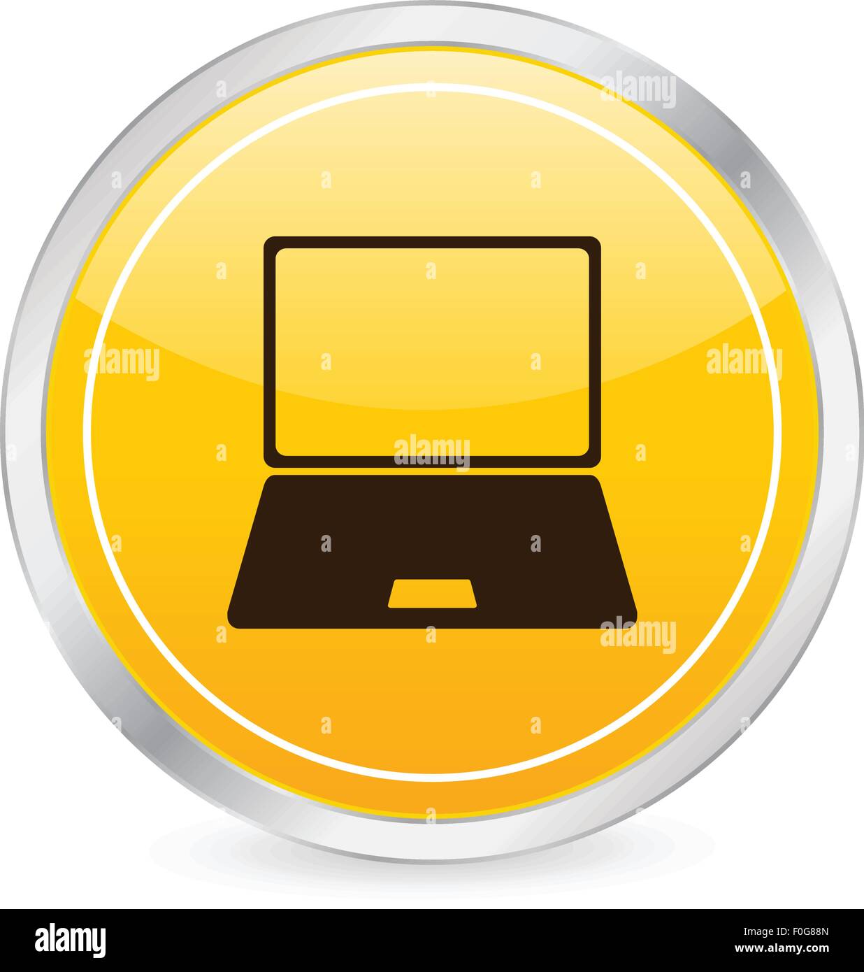 Laptop reflection on white Stock Vector Images - Alamy