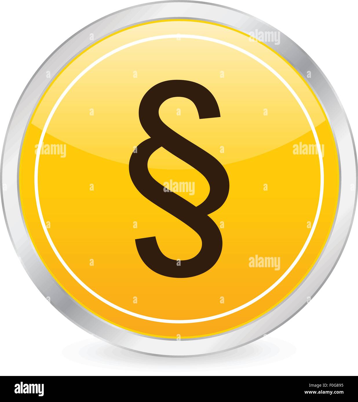 Paragraph symbol yellow circle icon on a white background. Vector ...