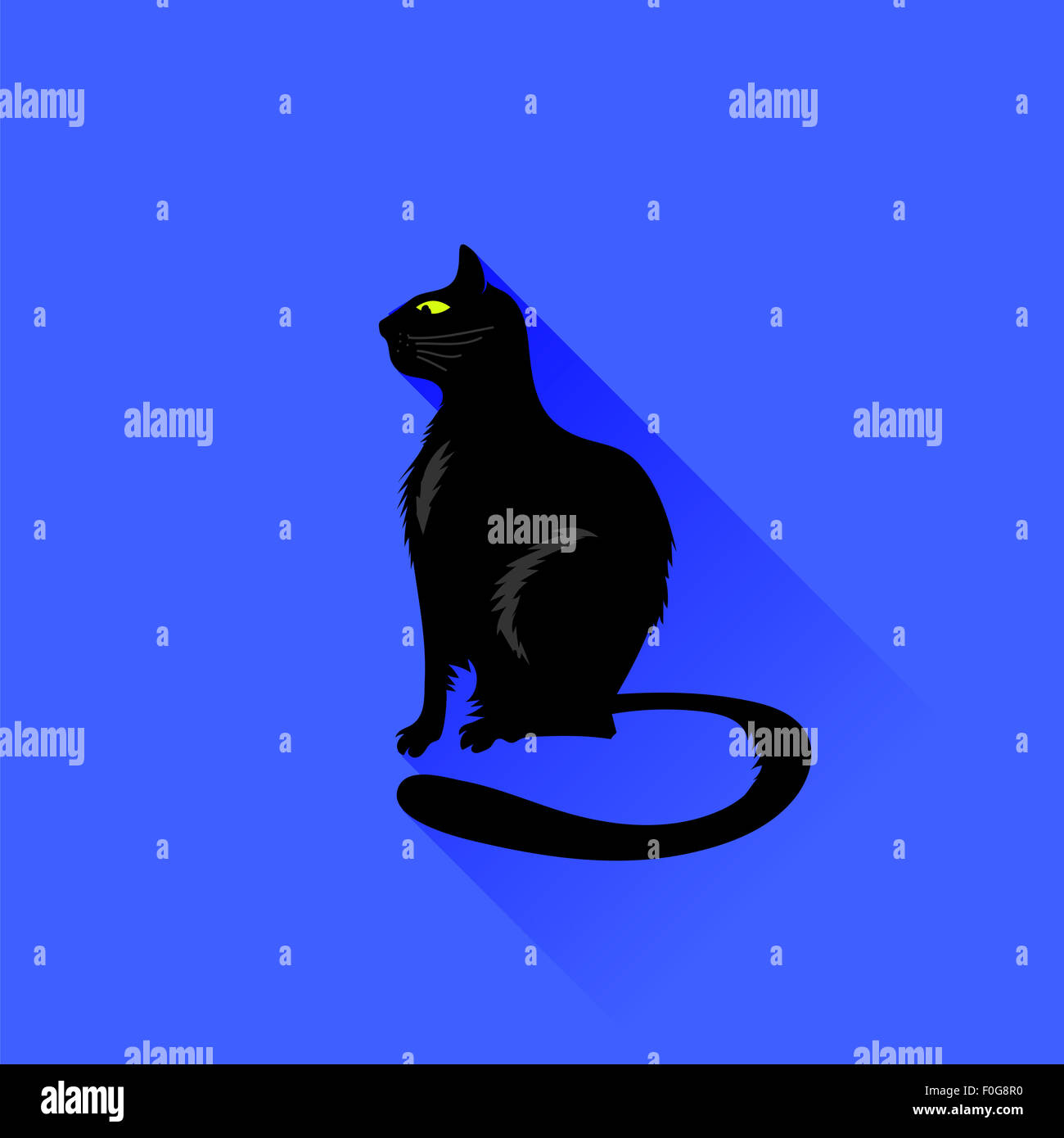 Sitting Cat Icon Stock Photo - Alamy
