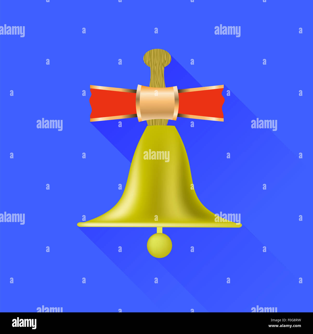 School Bell Icon Stock Photo - Alamy