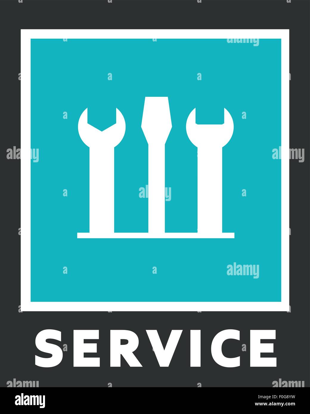 Vector icons of service. Screwdriver and spanner Stock Vector Image ...