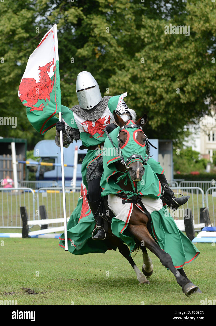 The Knights of the Damned medieval jousting team at Shrewsbury Flower ...