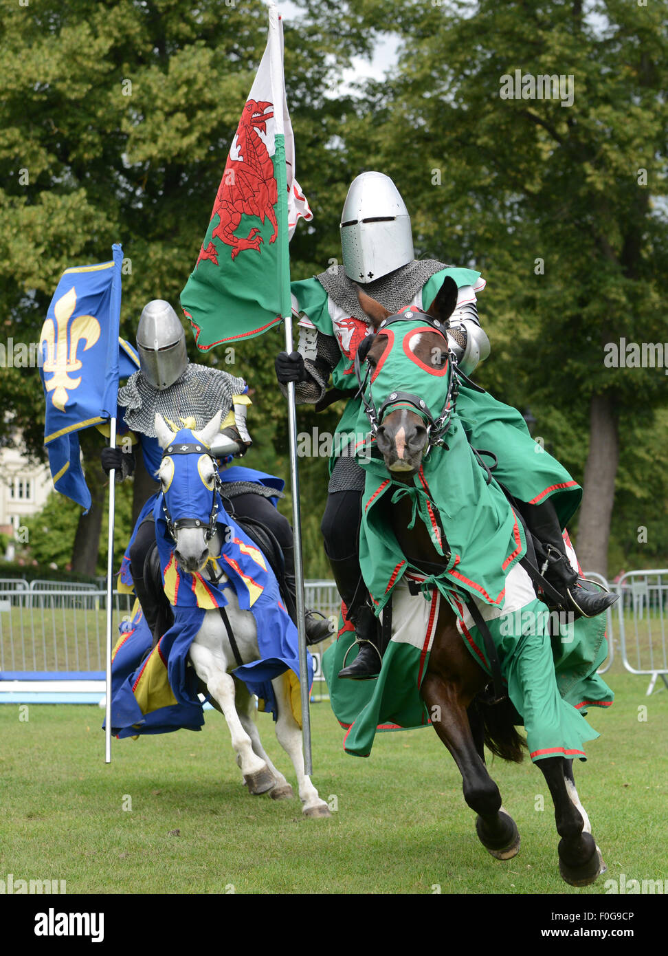 The Knights of the Damned medieval jousting team at Shrewsbury Flower ...