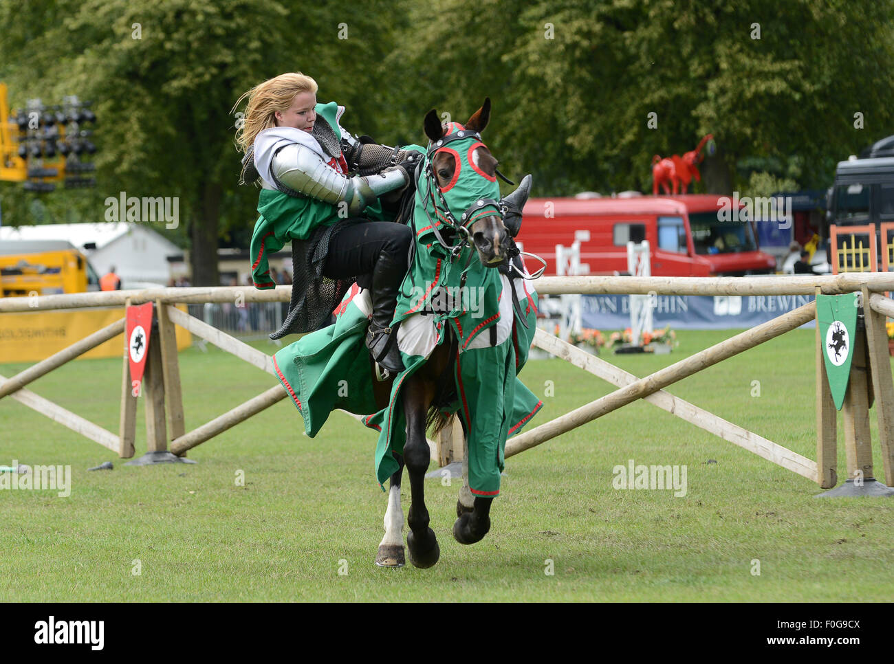 The Knights of the Damned medieval jousting team with a lady knight ...