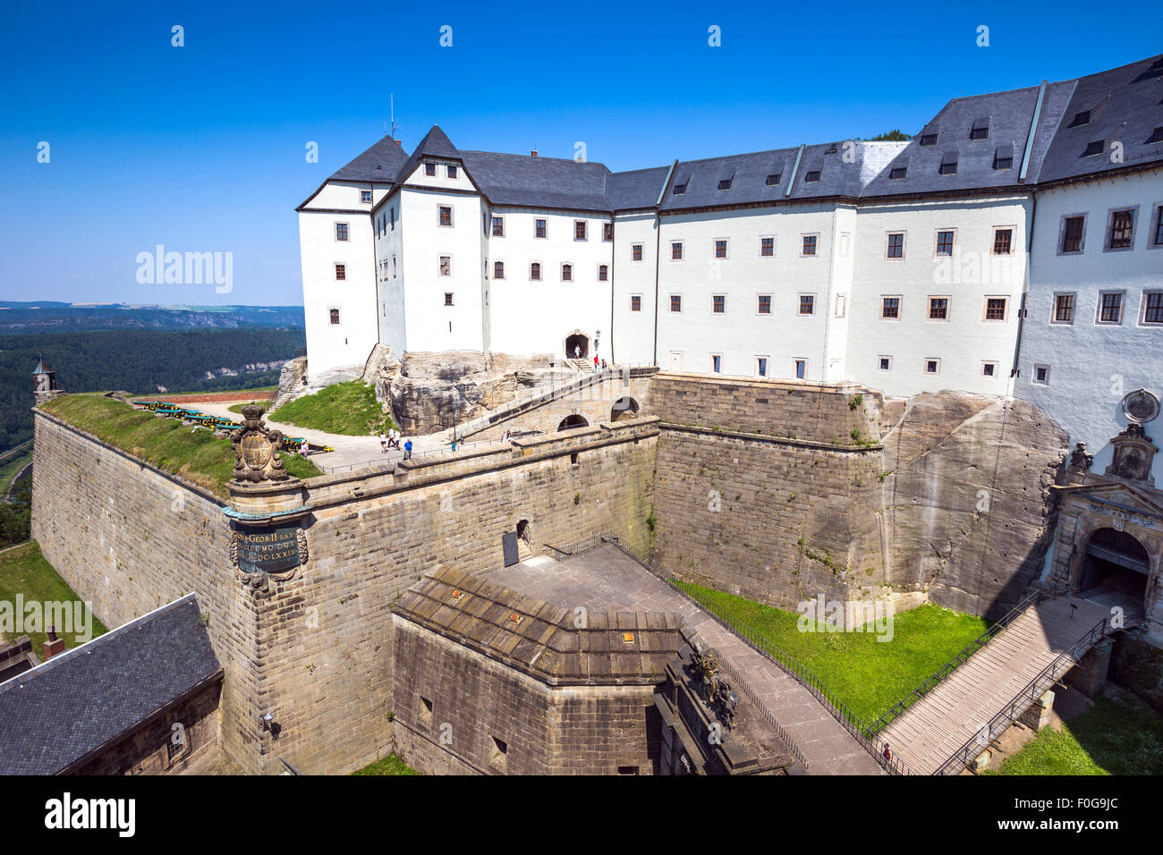 Fortress Koenigstein, Saxonian Swiss, Saxony, Germany, Europe Stock ...
