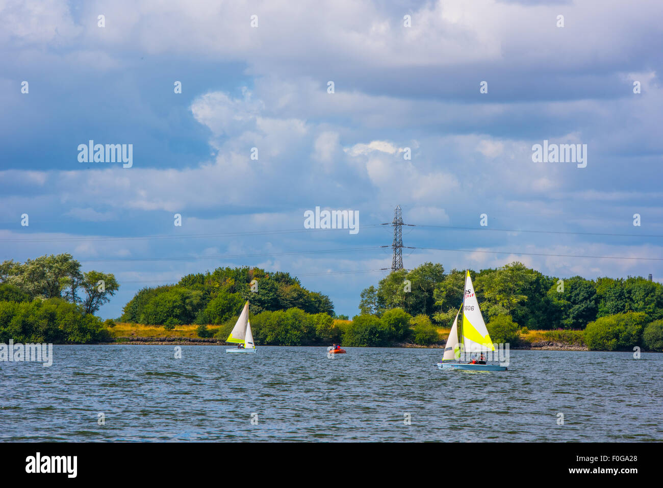 People sailing on the Reservoir at Chasewater Country Park lichfield ...