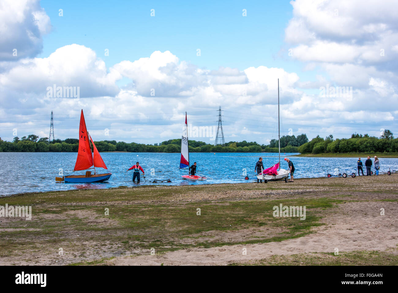 People sailing on the Reservoir at Chasewater Country Park lichfield ...