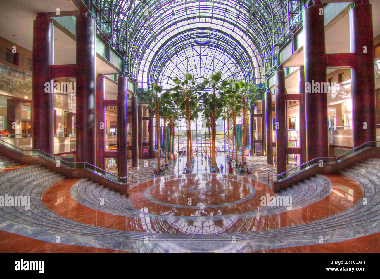 Atrium of World Financial Center. Winter garden of the World Financial ...