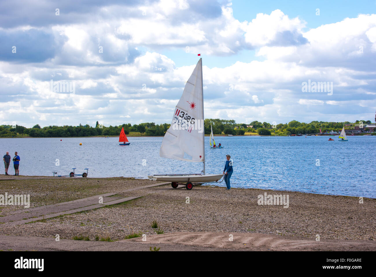 People sailing on the Reservoir at Chasewater Country Park lichfield ...