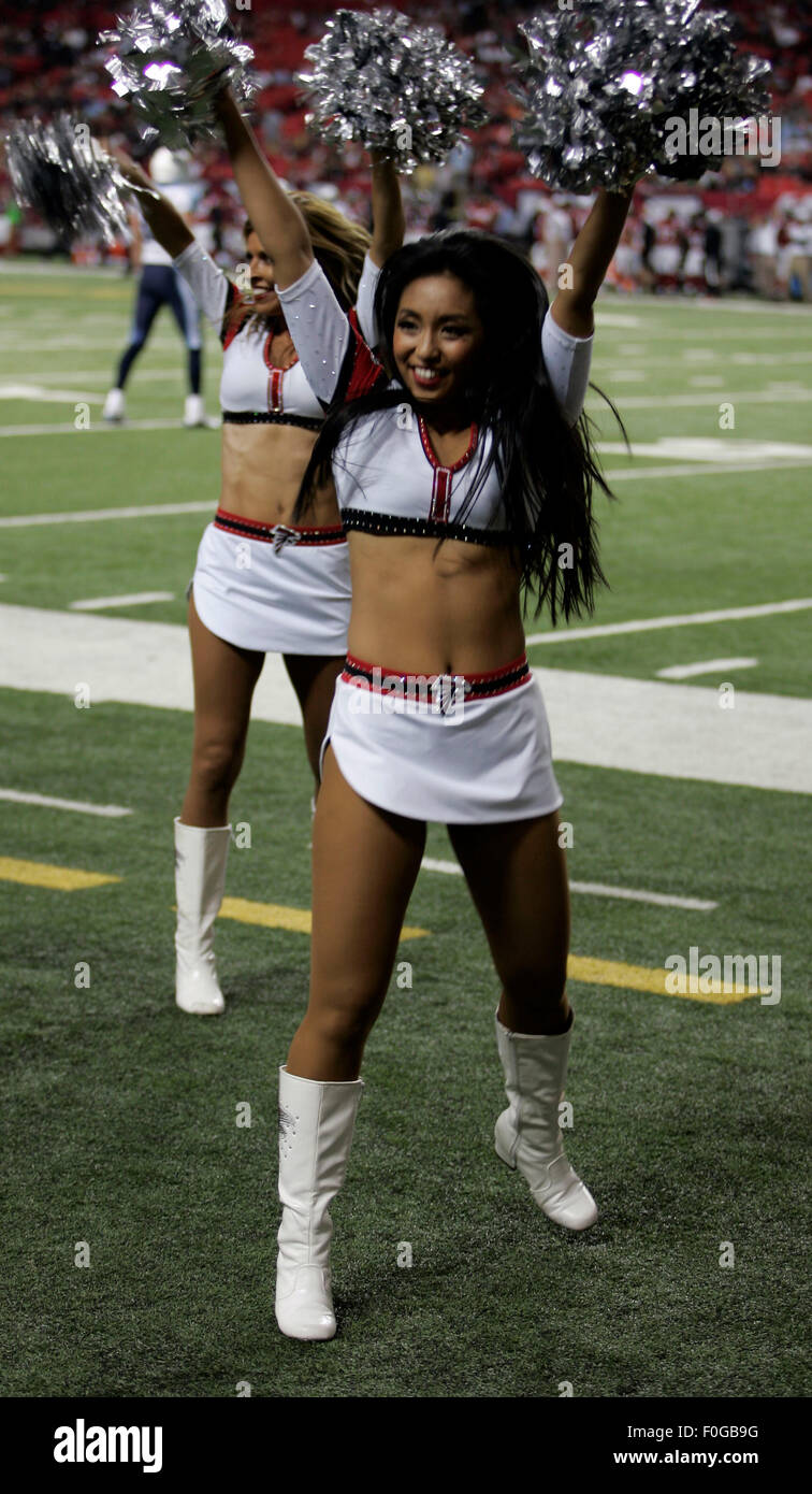 Atlanta, Georgia, USA. 14th Aug, 2015. A Falcon cheerleader during ...