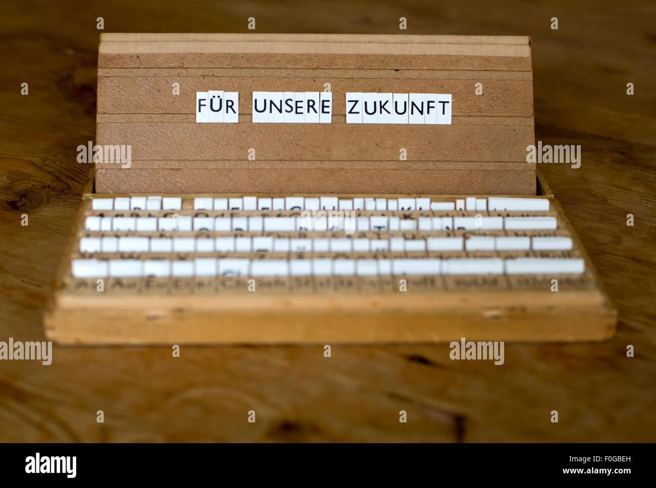 a letterbox with the german text: " Für unsere Zukunft" (for our future ...