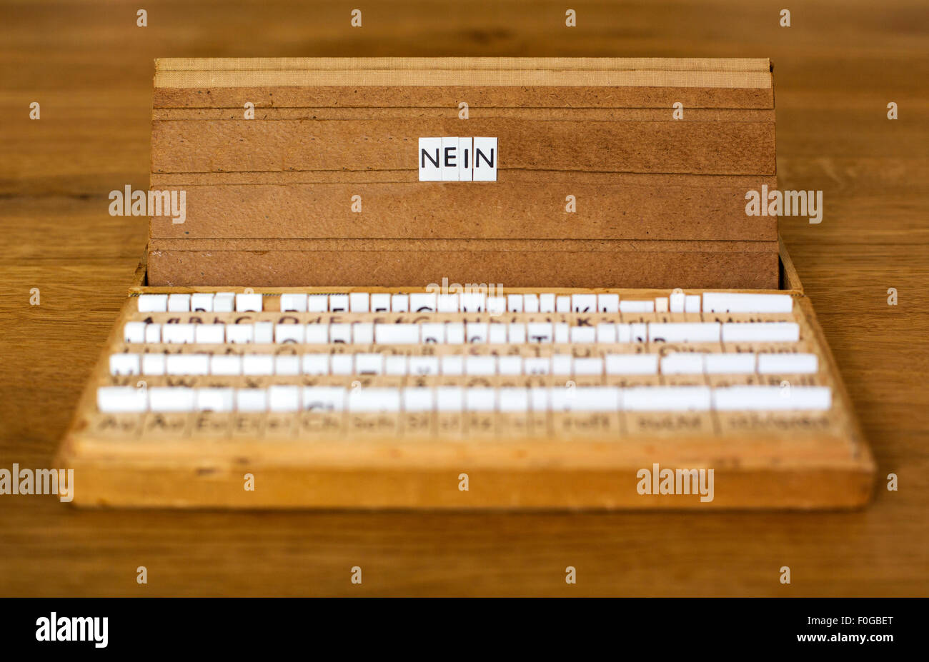 a letterbox with the german word: "nein" (no Stock Photo - Alamy