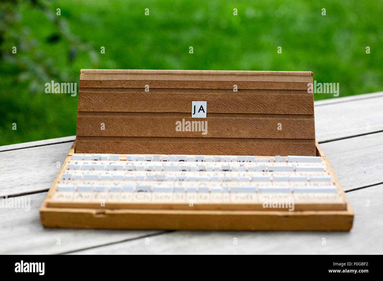 a letterbox with the german word: "Ja " (yes Stock Photo - Alamy