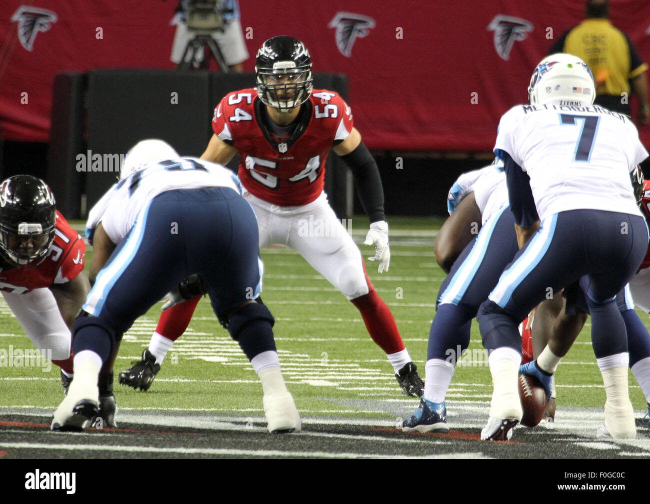 Atlanta, Georgia, USA. 14th Aug, 2015. Atlanta Falcons linebacker Nate ...
