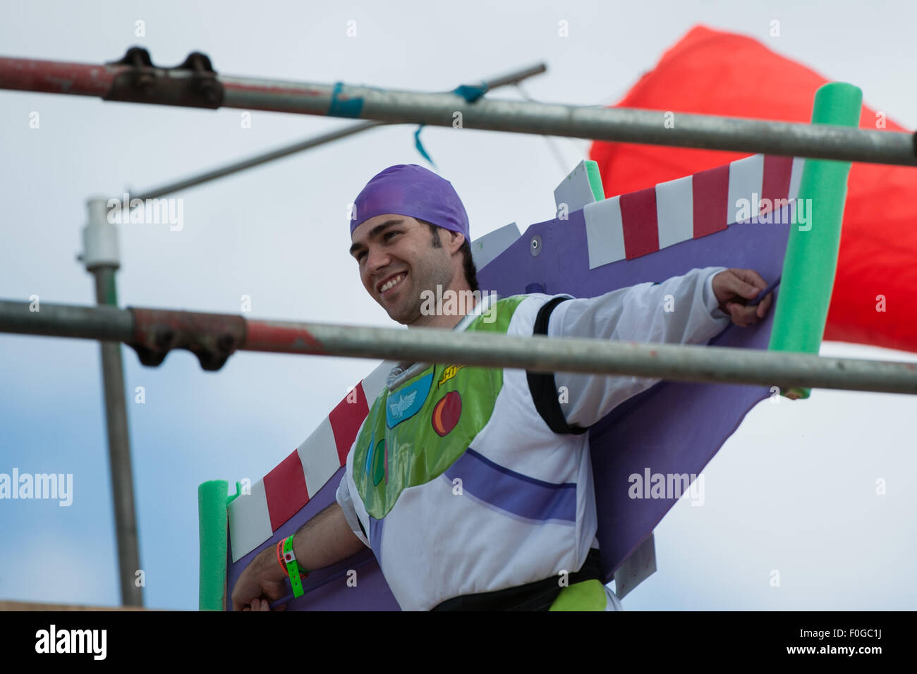 Worthing, UK. 15th Aug, 2015. Nicholas Blyth [Kingfisher Class] as Buzz ...