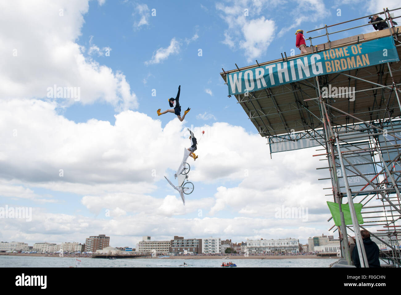 Worthing, UK. 15th Aug, 2015. James Freeman & Toby Howard [Kingfisher ...