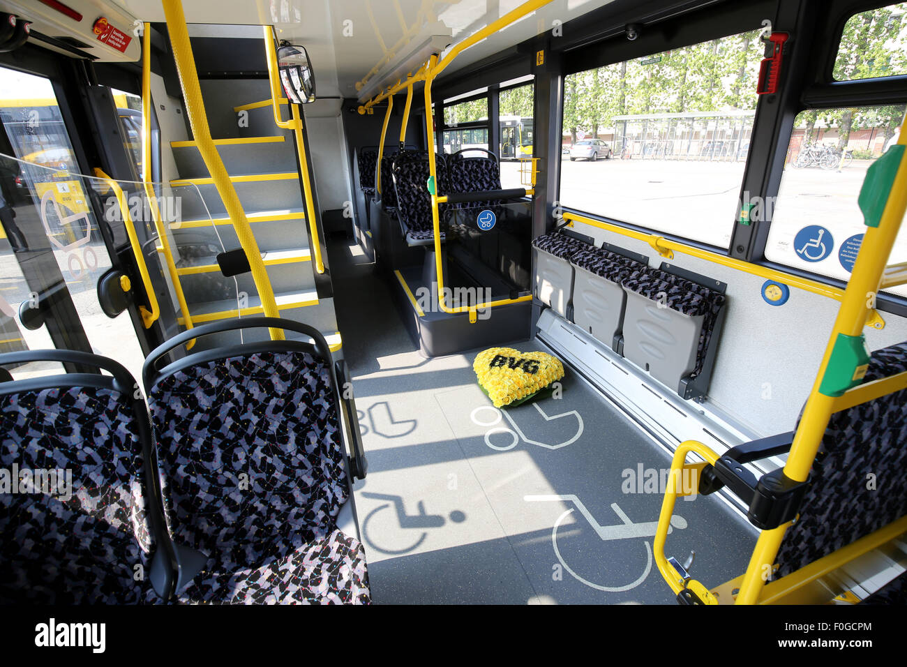 Berlin, Germany. 11th Aug, 2015. Interior view of a new 'Citea DLF ...